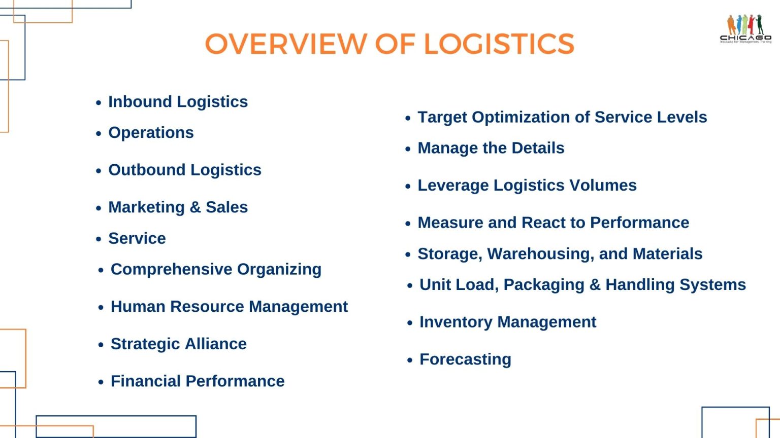 Comprehensive Overview of Logistics - CMTI